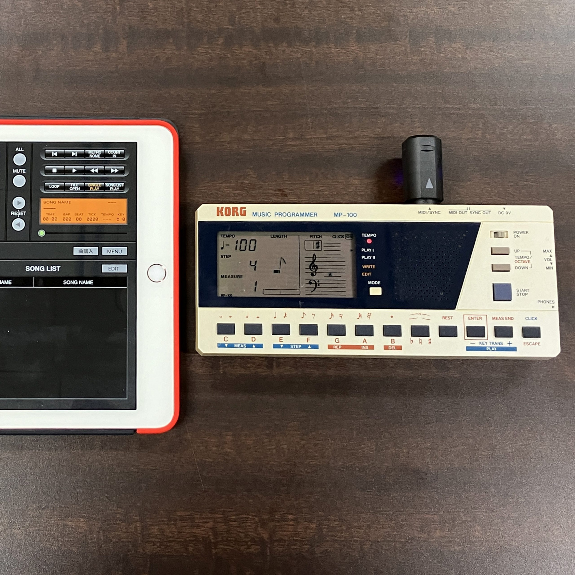 Bluetooth(BLE) MIDI に対応 KORG MP-100 ミュージックプログラマー ～40年前のビンテージMIDI機器～